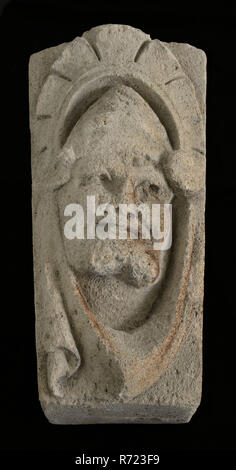 Cornerstone with gable, right looking man, keystone gable ornament ...