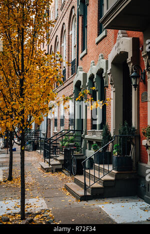 Colorful townhouses in downtown Philadelphia Pennsylvania USA Stock ...