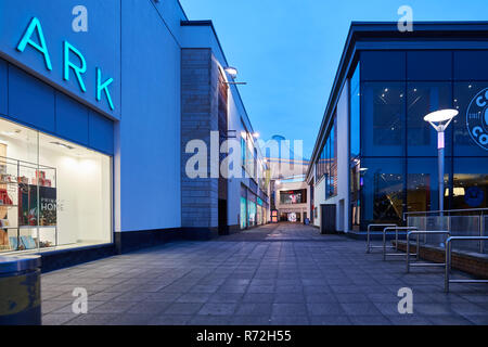 Dawn at the Willowbrook shopping centre, Corby, England Stock Photo - Alamy
