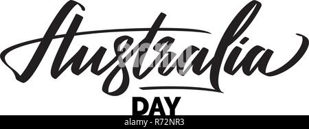 Australia day typography, lettering. Word art brush text vector design ...
