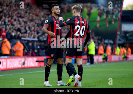 David Brooks of Bournemouth celebrates his goal to make it 1-2 during ...