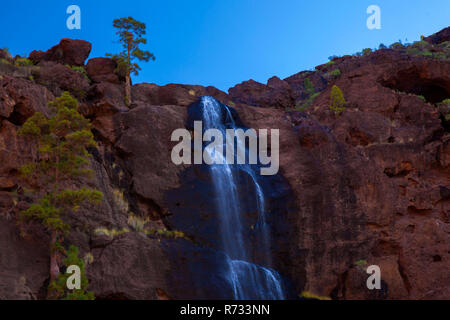 Gran Canaria, November 2018, temporary after-rain waterfalls on the ...