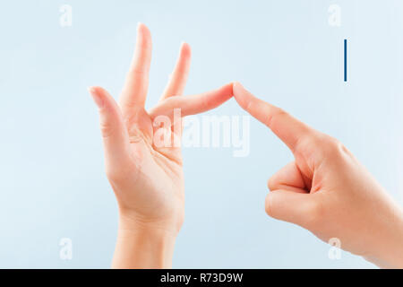 British sign language. A two-handed alphabet. Fingerspelling alphabet ...