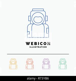 White space suit template. Spacesuit with a big helmet for an avatar or ...