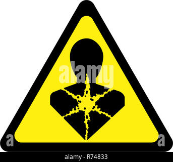 Hazard sign with carcinogenic substances symbol Stock Photo - Alamy