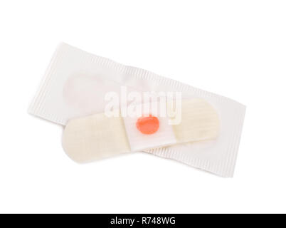 Salicylic acid plaster isolated on white background Stock Photo - Alamy
