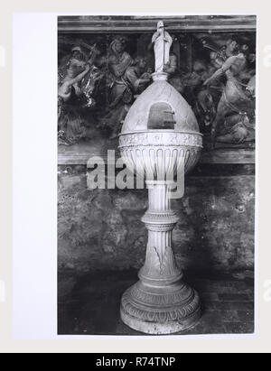 16th century capitals and 15th century baptismal font. Unknown ...