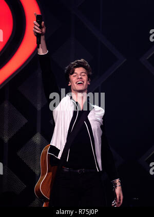 Shawn Mendes performs at Z100's Jingle Ball 2018 at Madison Square ...