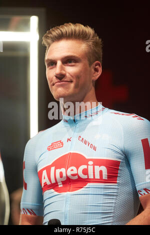 Koblenz, Germany. 07th Dec, 2018. Cycling: Team presentation of Team Katusha-Alpecin in the ...