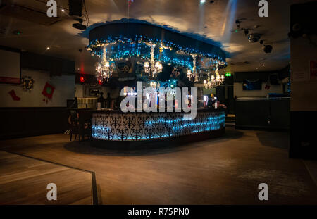 Rotherham night town centre empty at night Stock Photo - Alamy