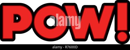 pow comic words isolated icon Stock Vector Image & Art - Alamy