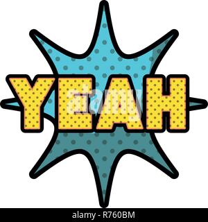 yeah comic words isolated icon Stock Vector Art & Illustration, Vector ...