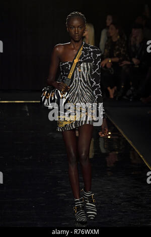 Model Anok Yai walking on the runway during the Lanvin Ready to Wear ...
