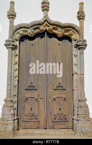 Church Nossa Senhora das Dores (Our Lady of Sorrows) with two palm ...