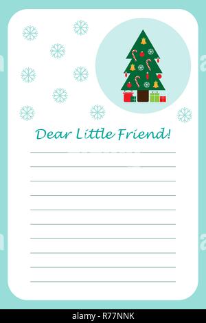 Christmas letter from Santa Claus for children, template layot, fun ...
