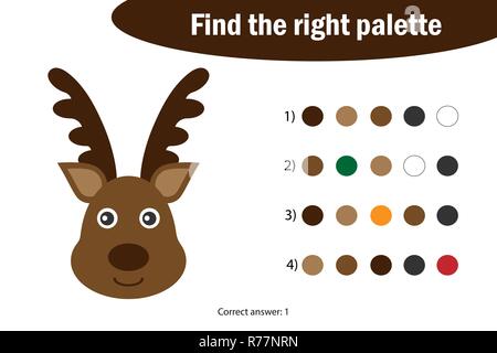 Find the right palette to the picture, xmas tree on the car cartoon ...