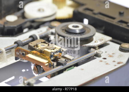 internal view of compact disc drive, Laser sensor detail Stock Photo ...