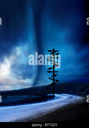 Street Sign the Direction Way to Powerful versus Weak Stock Photo - Alamy