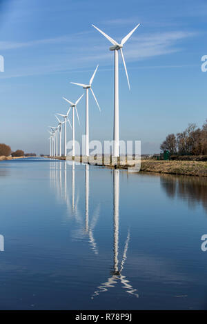 wind turbines in holland Stock Photo - Alamy