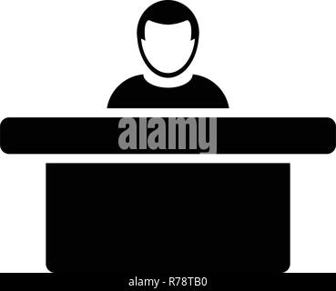 hotel reception with desktop icon Stock Vector Image & Art - Alamy