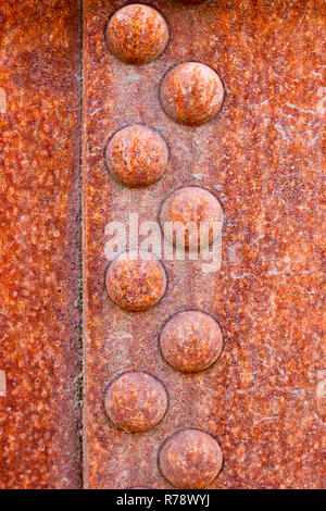 Old rusty steam locomotive rivets detail Stock Photo - Alamy