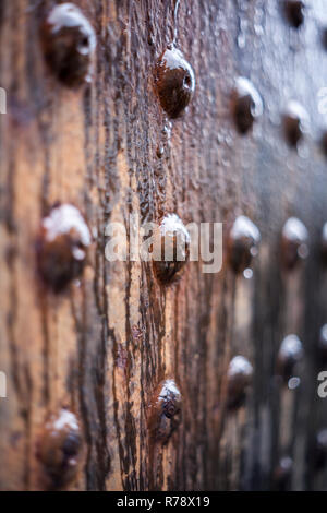 Old rusty steam locomotive rivets detail Stock Photo - Alamy