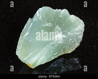 raw Prase (green quartz) stone isolated on white Stock Photo - Alamy