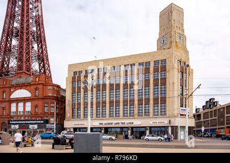 Art Deco Building in Blackpool on the coast of Lancashire in Northern ...