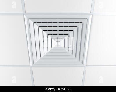 Ceiling air ventilation and wall fan coil unit diagram Stock Photo - Alamy