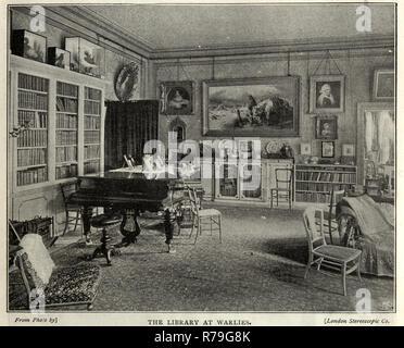 country house room traditional library fireplace Stock Photo - Alamy