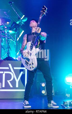 Josh Paul of Daughtry at the Copernicus Center on December, 7 2018, in ...