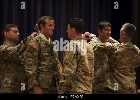 U.S. Army Rangers Capt. Michael Rose and Master Sgt. Josh Horsager of ...
