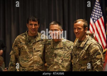 U.S. Army Msg. Josh Horsager and Capt. Micheal Rose, assigned to the ...