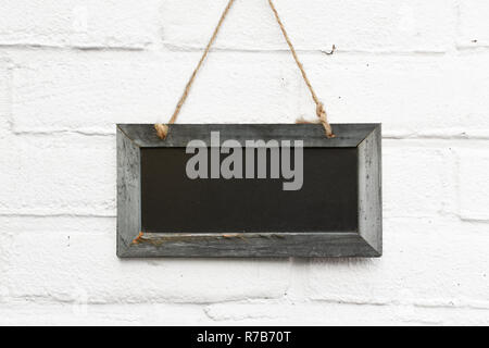 Empty Chalkboard mockup space for text message with flower decoration ...