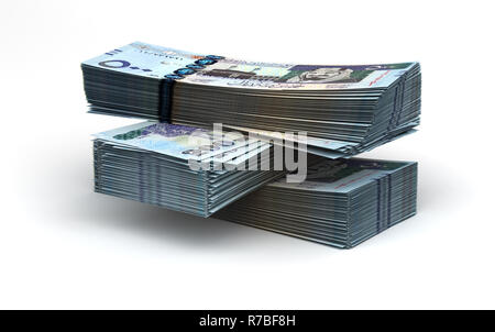 Stack of Saudi Arabian Riyals Stock Photo - Alamy