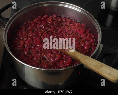 Australian bushtucker Lilly Pilly being made into Lilly Pilly jam. An ...