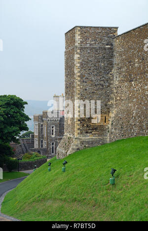 Dover Castle, Dover, Kent - view to the Constable's Tower. The ...