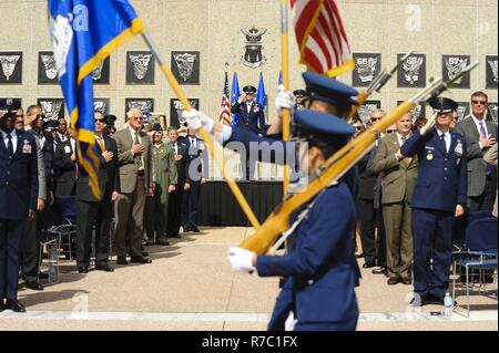 Brig. Gen. Kristin Goodwin, Cadet Wing commandant, observes the pass in ...