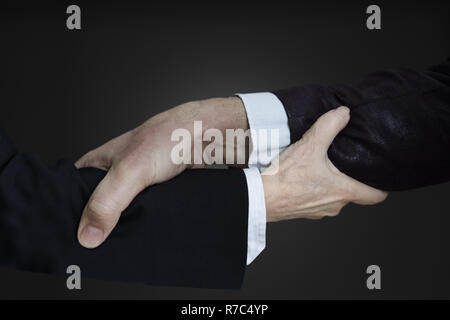 Gestures with the hands: forearms that are held together, a man's ...