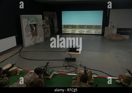 U.S. Soldiers train using the Engagement Skills Trainer II, EST II ...