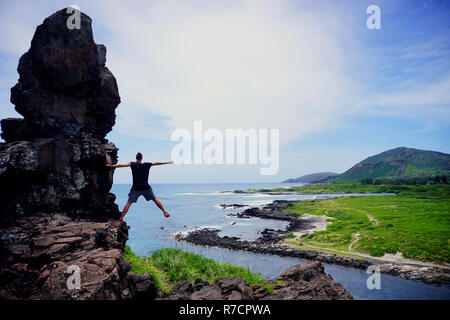 Pele's chair, Alan Davis beach view, Makapuu lighthouse trail, Hawaii ...