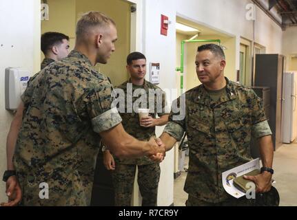 Col. Adam Chalkley, commanding officer for Combat Logistics Regiment 2 ...