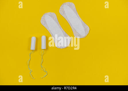 Cotton tampon. Womens comfort, hygiene and protection Stock Photo - Alamy