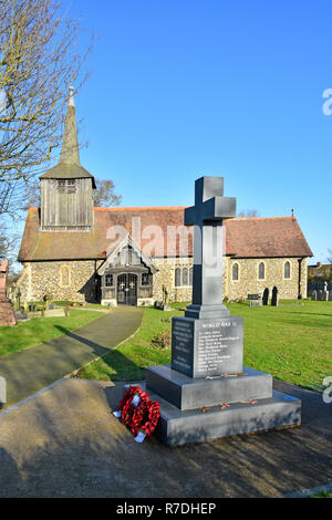 View to the village church Stock Photo - Alamy