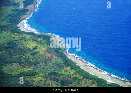 Aerial view of Tongatapu island coastline in Tonga Stock Photo - Alamy