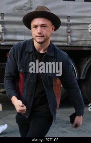 Taron Egerton seen at Global studios to promote his new movie Rocketman ...