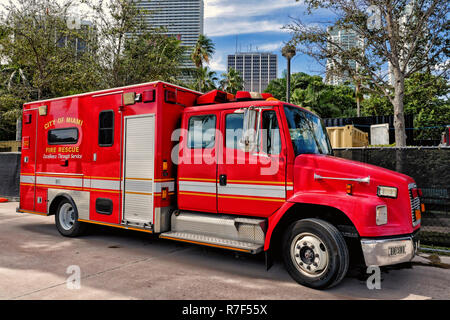 Miami Fire Rescue Truck Stock Photo: 5458666 - Alamy