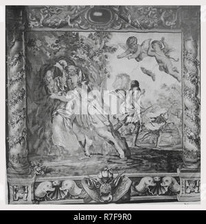 Aeneas and Dido take shelter in cave. Romanelli, Giovanni Francesco ...
