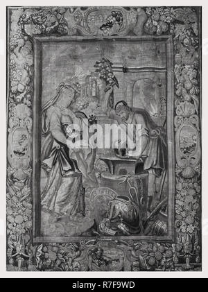 Thetis visits forge of Vulcan Hephaestus. Orley, Jan van (Flemish, 1665 ...