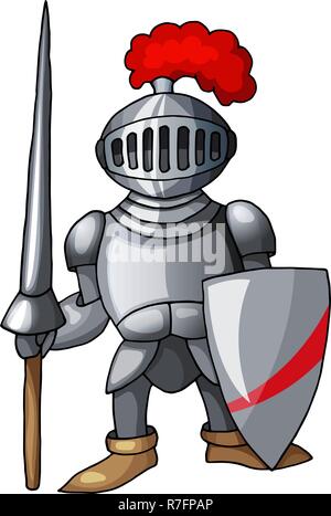 Knight shield cartoon sticker illustration Stock Vector Image & Art - Alamy